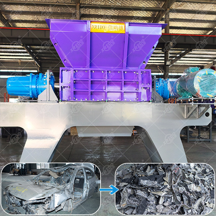 Double Shaft Scrap Metal Shredder for Car Shells & Engine Parts